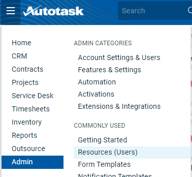 Autotask API User Credentials