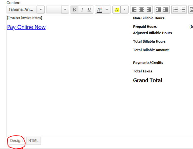 Autotask pay online button for PDF invoices and email templates