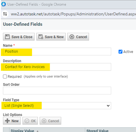 How do I specify which Autotask Contact get synced to Xero?